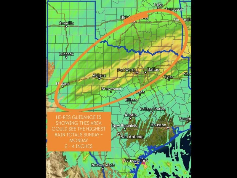 High-Resolution Models Show 2–4 Inches of Rain Possible Across North ...