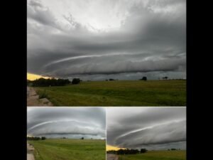 Massive Shelf Cloud Rolls Through Bolivar Missouri Delivering a ...