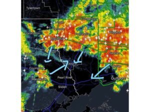 Storms Converge From Three Directions Friday Night Surrounding Picayune ...